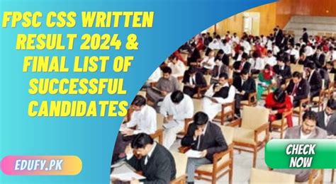 Fpsc Css Written Result Final List Of Successful Candidates