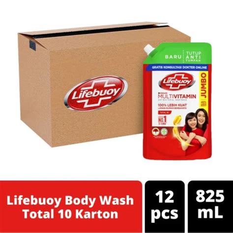Jual Lifebuoy Body Wash Sabun Mandi Cair Reffil 825ML 1 KARTON