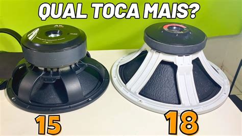 Qual ALTO FALANTE é melhor usar 15 ou 18 polegadas Tamanho