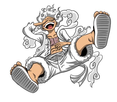 Monkey D Luffy Anime White Hair One Piece Sun God Nika Gear 5th