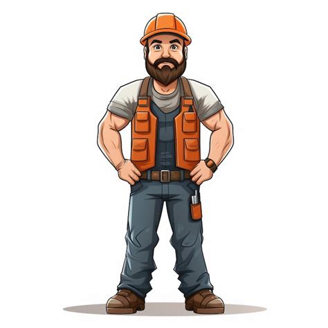Premium Vector Construction Worker Cartoon Vector