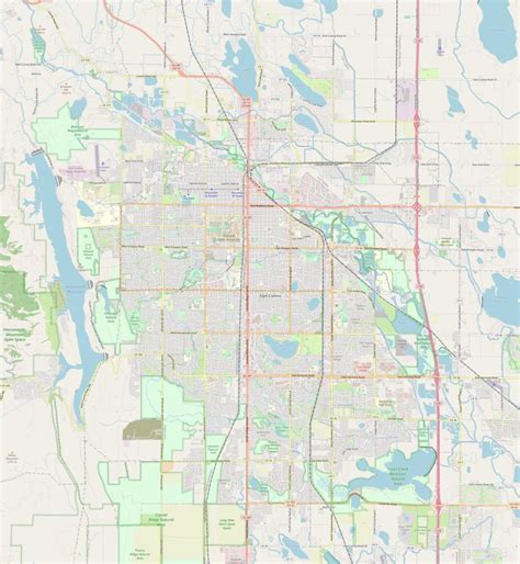 Map Of Fort Collins Colorado Streets And Neighborhoods