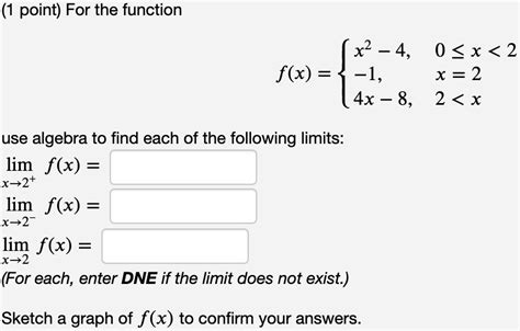 solved 1 point for the function f x x2 4 0