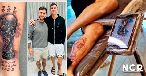 Dibu Martínez se tatuó la Copa del Mundo en la pierna con la que