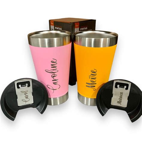 Copo Térmico de Cerveja Inox Abridor e Tampa Personalizados