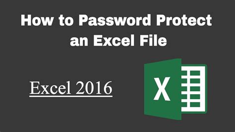password protect excel file how to save a workbook with a password youtube