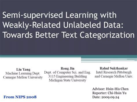 ppt semi supervised learning with weakly related unlabeled data towards better text
