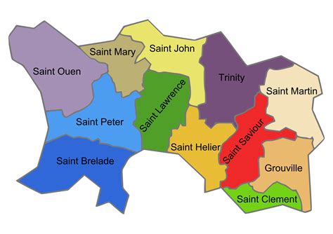 Large Administrative Map Of Jersey Jersey Europe Mapsland Maps