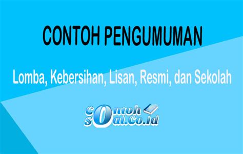 Detail Contoh Pengumuman Lomba Di Sekolah Koleksi Nomer 6