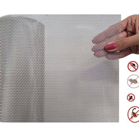 Tela Anti Insetos Em Alumínio Expandido Para Ralos 10x100cm Leroy Merlin