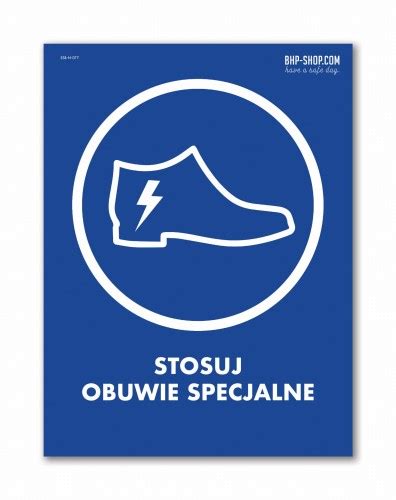 Nakaz Stosowania Obuwia Specjalistycznego Z Opisem Znak Nakazu BHP