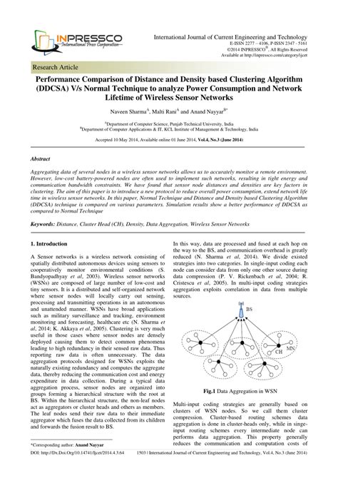 pdf performance comparison of distance and density based clustering algorithm ddcsa v s