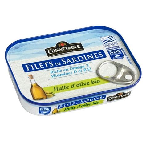 Connétable Filets de sardines à l huile d olive bio Monoprix fr