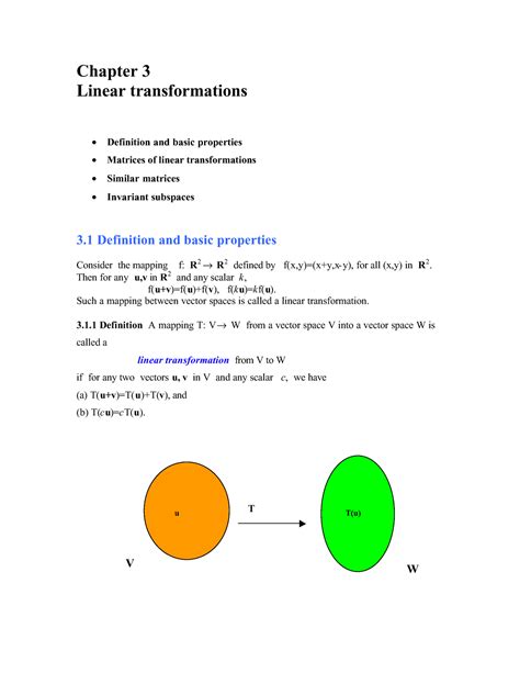 chapter 3 linear transformations chapter 3 linear transformations definition and basic