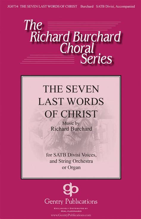 Seven Last Words Of Christ Richard Burchard Noten F R Gemischten Chor