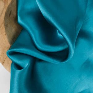 Satin de soie bleu vert Tissus de qualité Mercerine