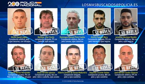 Estos son los diez fugitivos más buscados en España La Policía
