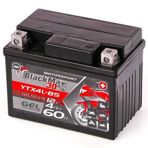Blackmax Ytx L Bs Motorradbatterie Gel V Ah Ctx L Bs Roller Batterie