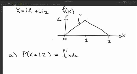 solved point generate two random numbers between and and take x to be their sum the sum x can
