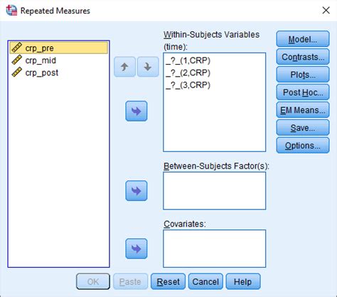 Spss 25 There Is No Menu For Repeated Measures Anova Infoscale