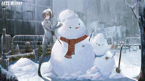 Punishing Gray Raven Anime Games Anime Girls Snowman Snow Wallpaper
