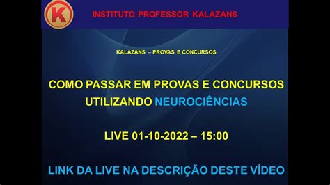 COMO PASSAR EM PROVAS E CONCURSOS UTILIZANDO NEUROCIÊNCIAS YouTube