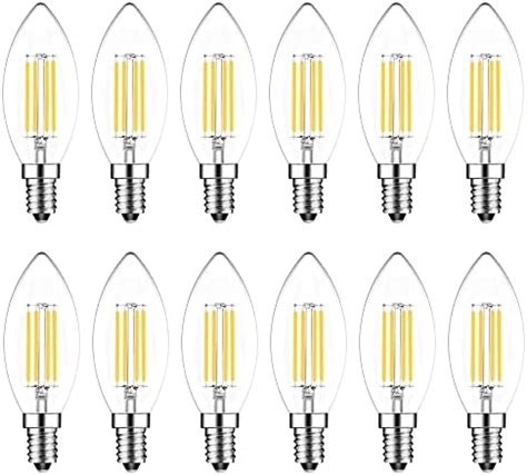 6er Pack E14 Kerze LED Lampe für Kronleuchter E14 Glühfaden Retrofit