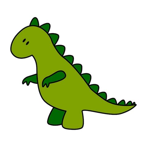 Imagem plana de ilustração vetorial de dinossauro tiranossauro verde