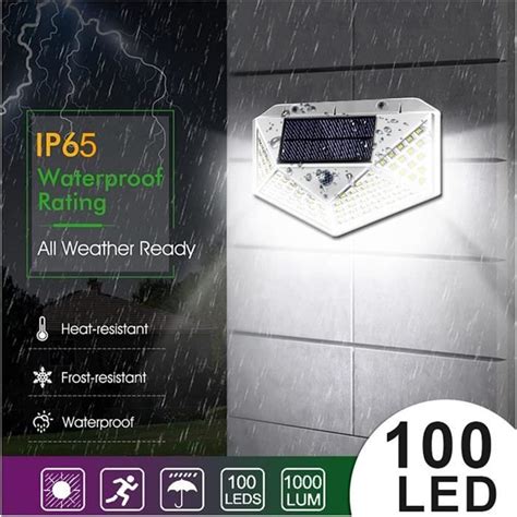 100 Led Lumière Solaire Capteur De Corps Humain Lampe Solaire Étanche