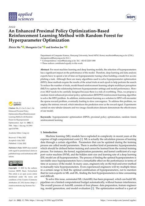 pdf an enhanced proximal policy optimization based reinforcement learning method with random