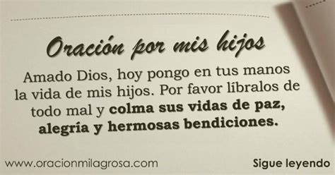 Oración Milagrosa Oración por mis hijos