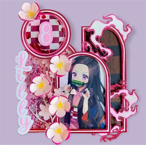 Nezuko Kamado Caketopper Demon Slayer Blood Demon Art Birthday Etsy