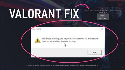 valorant fix this build of vanguard requires tpm version 2 0 and secure boot to be enabled