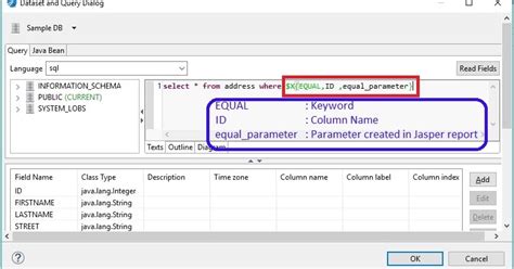 X Parameter In Jasper Report