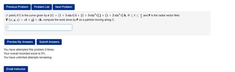 solved if c is the curve given