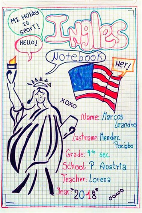Carátula de inglés para universidad Word Recursos Educativos para