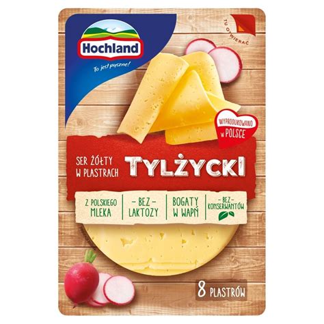 Hochland Ser żółty Tylżycki w plastrach 135 g Zakupy online z dostawą