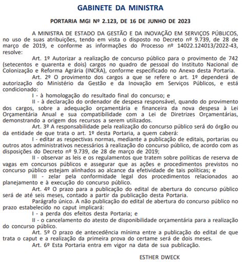 Concurso INCRA Novo Edital Autorizado 742 Vagas