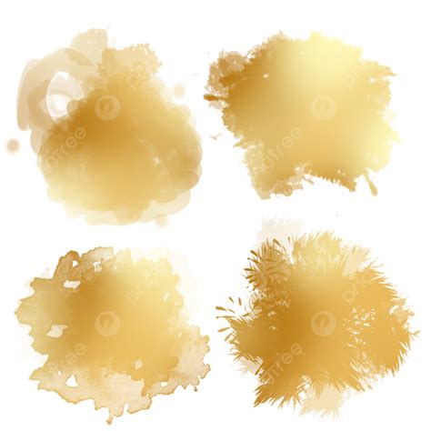 Circulo Dorado Pincel Acuarela PNG Cepillo De Oro Acuarela De Oro