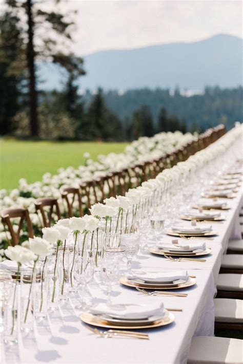 Reception Table Setting Best Spokane Coeur DAlene Wedding Florist