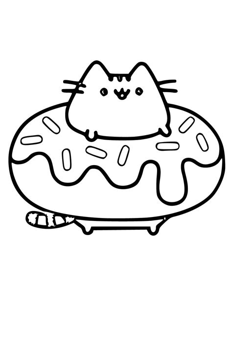 Dibujo E Imagen Dona Pusheen Para Colorear Y Imprimir Gratis Para