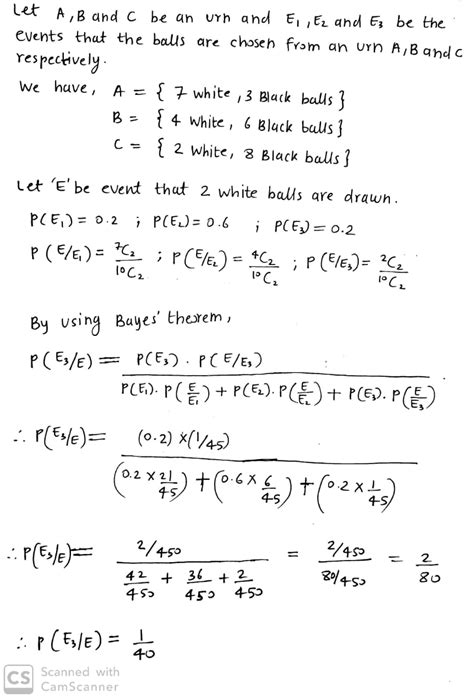 Urn A Contains 7 White And 3 Black Balls Urn B Contains 4 White And 6