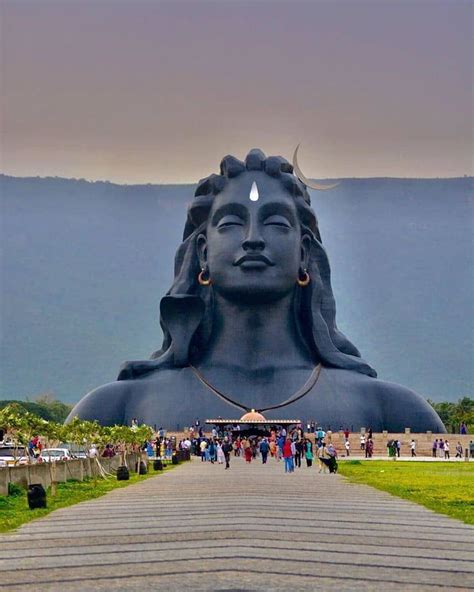Largest Bust Sculpture In The World Adiyogi Shiva Status Tamil Nadu