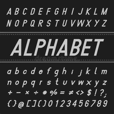 Diseño De La Fuente Letras Y Vector De Los Números Ilustración del