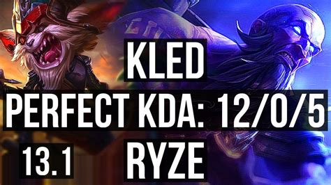 KLED Vs RYZE MID 12 0 5 Legendary 500 Games 900K Mastery KR