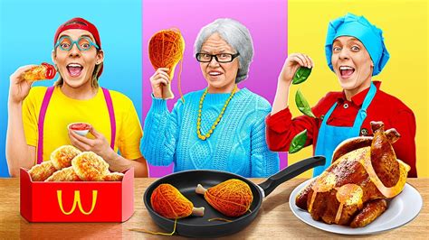 Tantangan Memasak Aku Vs Nenek Ide Gila Untuk Memasak Seperti Koki
