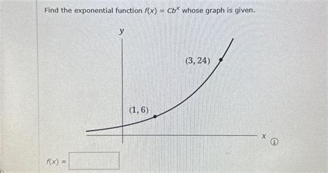 solved find the exponential function f x cbx whose graph is