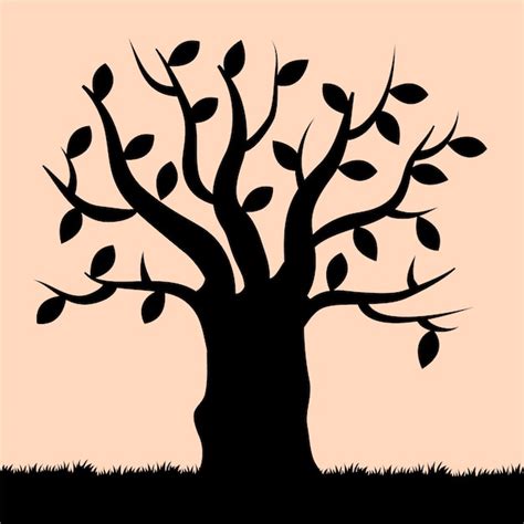 Silueta de árbol genealógico dibujado a mano Vector Gratis