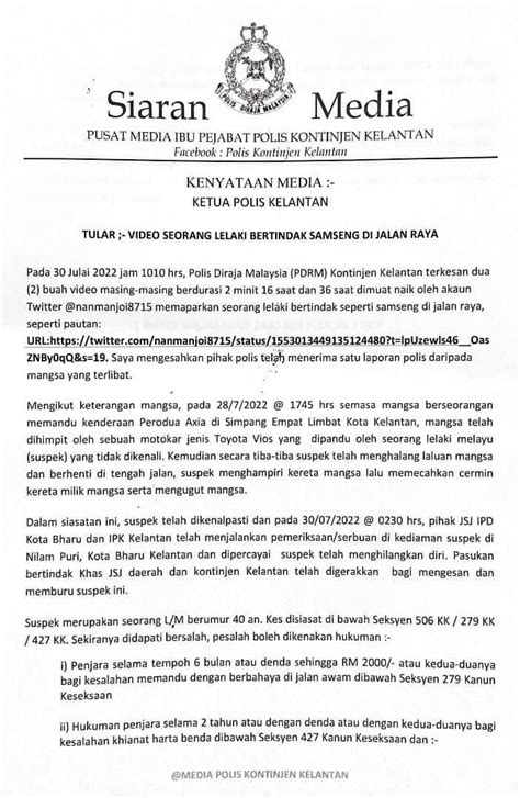 Jawatan Kosong On Twitter Rt Redzuannewsmpb Polis Masih Mengesan
