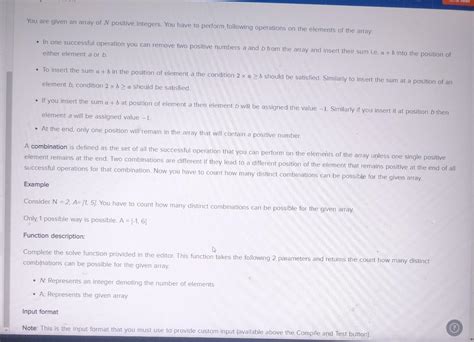 solved you are given an array of n positive integers you